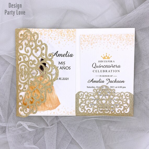 Invitaciones Con Purpurina Unicas