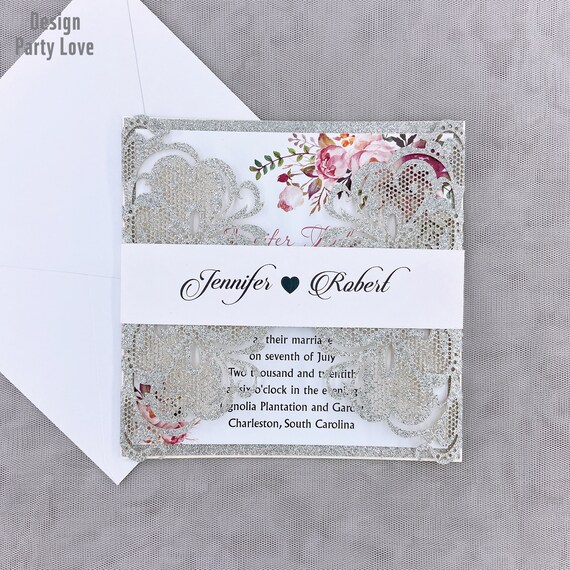 Invitaciones Con Purpurina Unicas