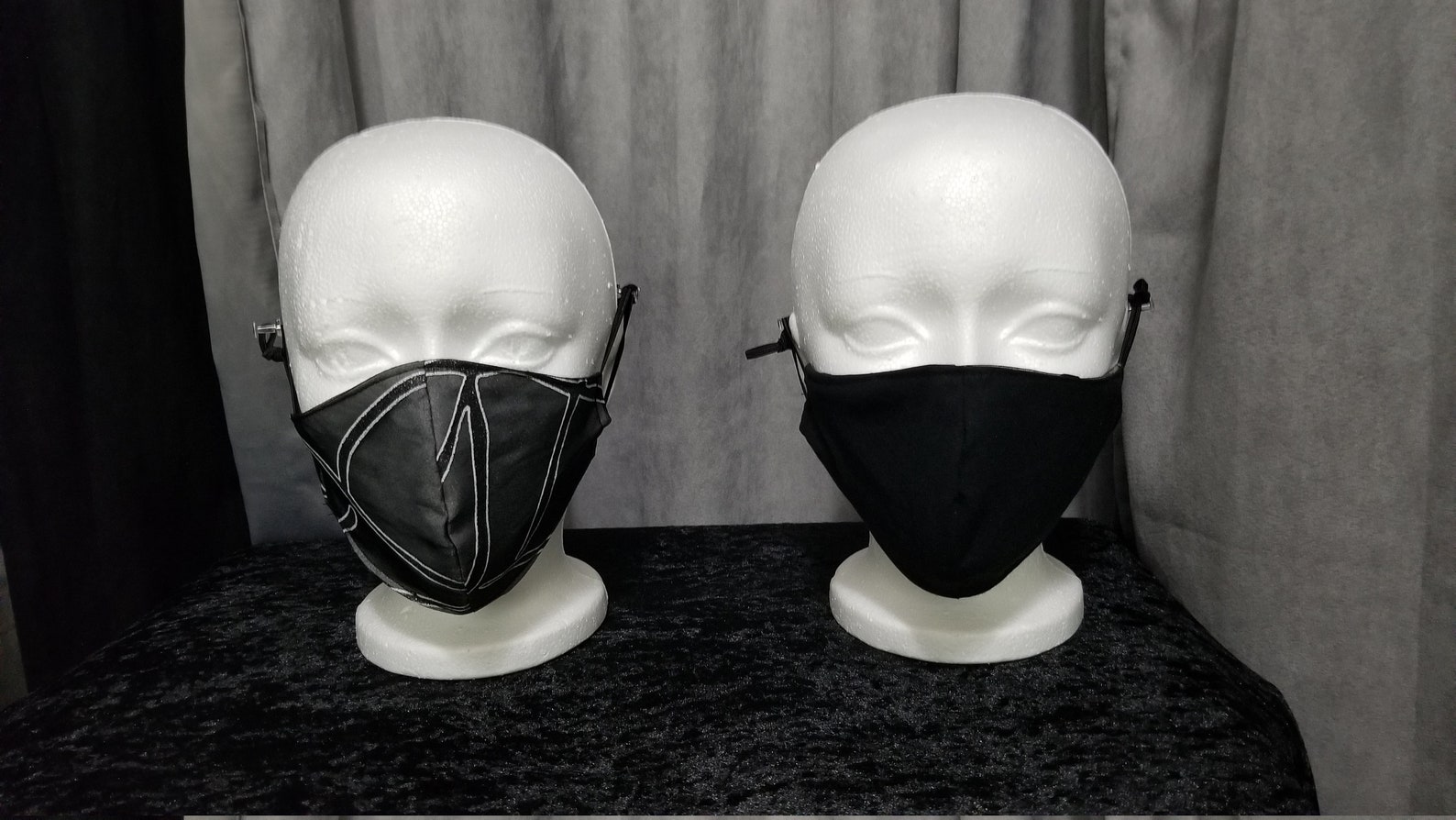 Black Mesh Face Mask, Mesh Face Mask, 3 Layer Face Mask, Reversible ...