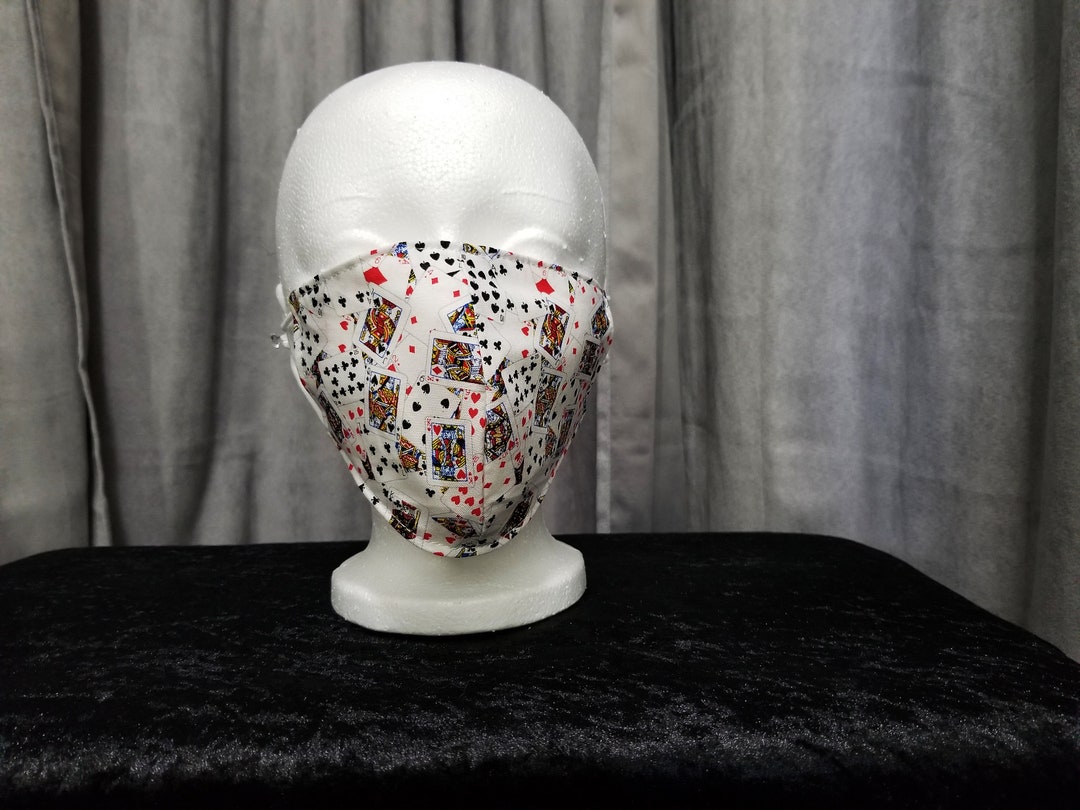Playing Cards Face Mask,reversible Face Mask,adjustable Ear Straps,2 in ...