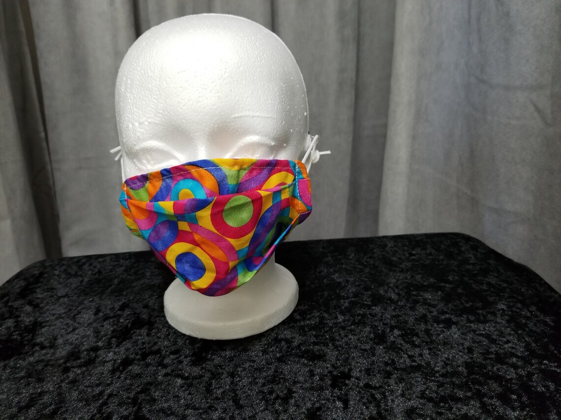 Rainbow Face Mask,single Layer Face Mask,pleated,pride Gift Ideas ...