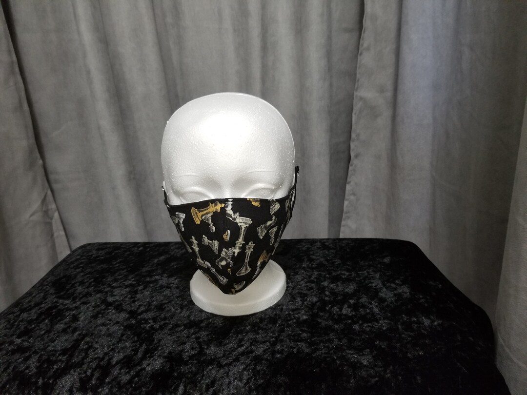 Chess Face Mask,board Game Mask,reversible Face Mask, 2 Layer Face Mask ...