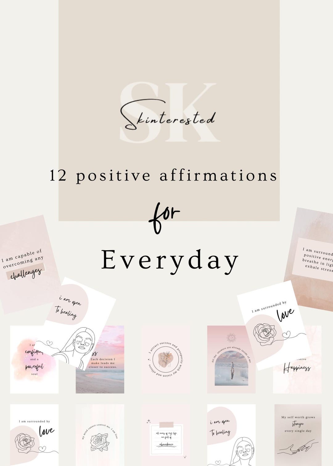 13 Customisable Affirmation Cards | Affirmation Prints | Daily ...