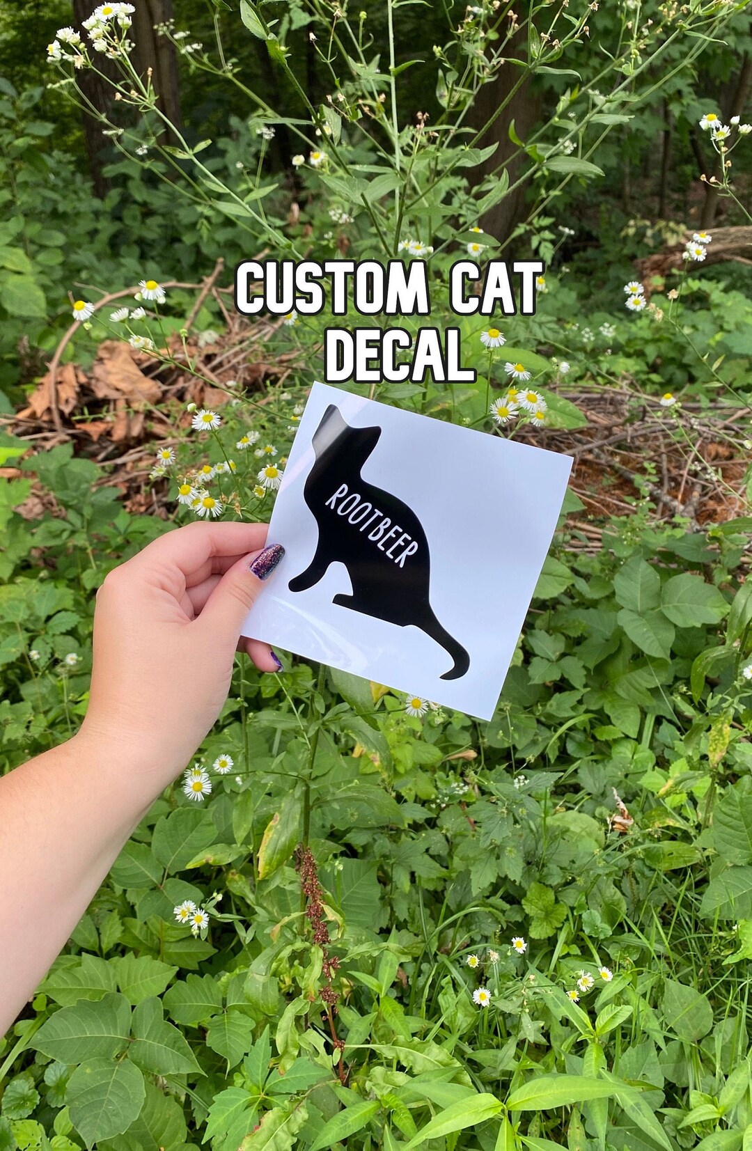 Custom Cat Name Vinyl Decal - Etsy