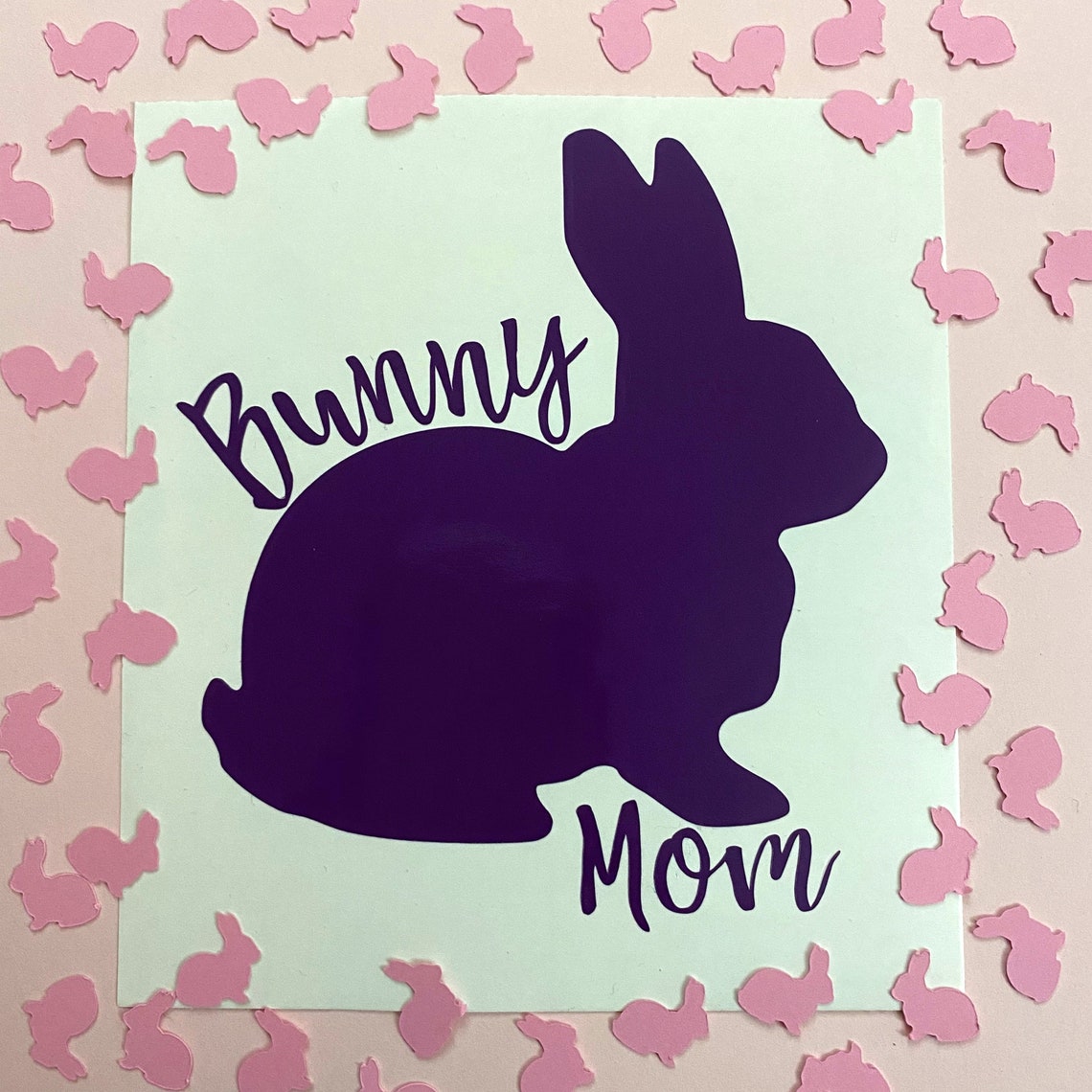 Bunny Mom Vinyl Sticker - Etsy