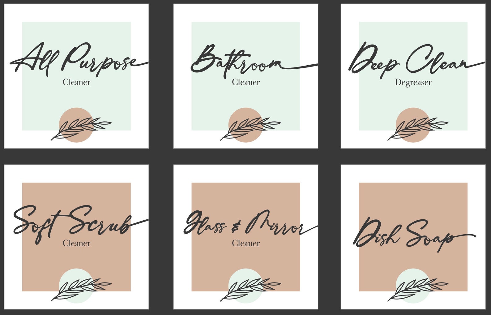 Cleaning Supply Sticker Labels *DIGITAL* - Etsy