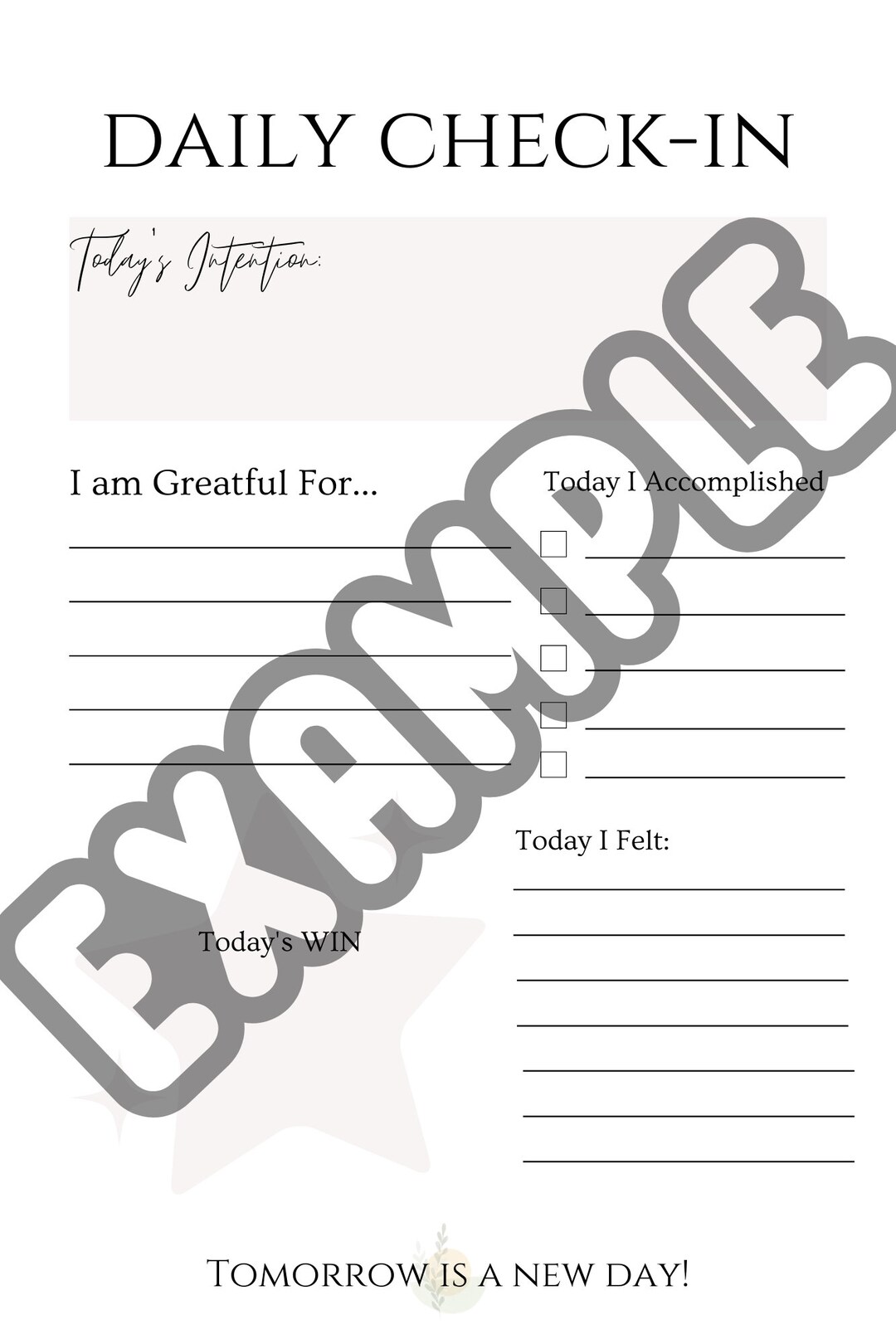 Daily Gratitude Sheet - Etsy