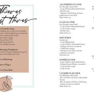 Thieves Info Cards | Etsy