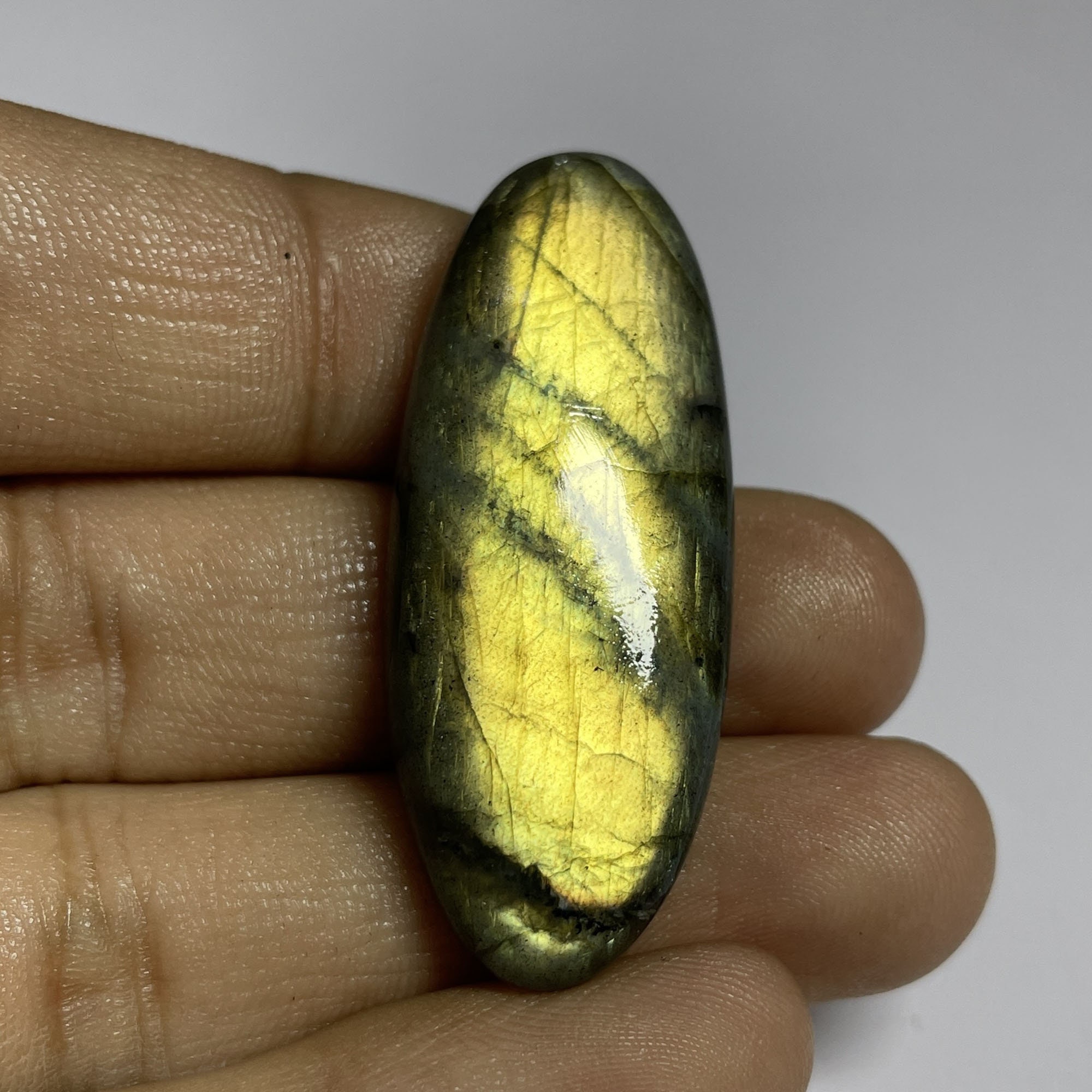 Fabulous Yellow Labradorite Cabochon Gemstone 51.5 Cts Size: | Etsy
