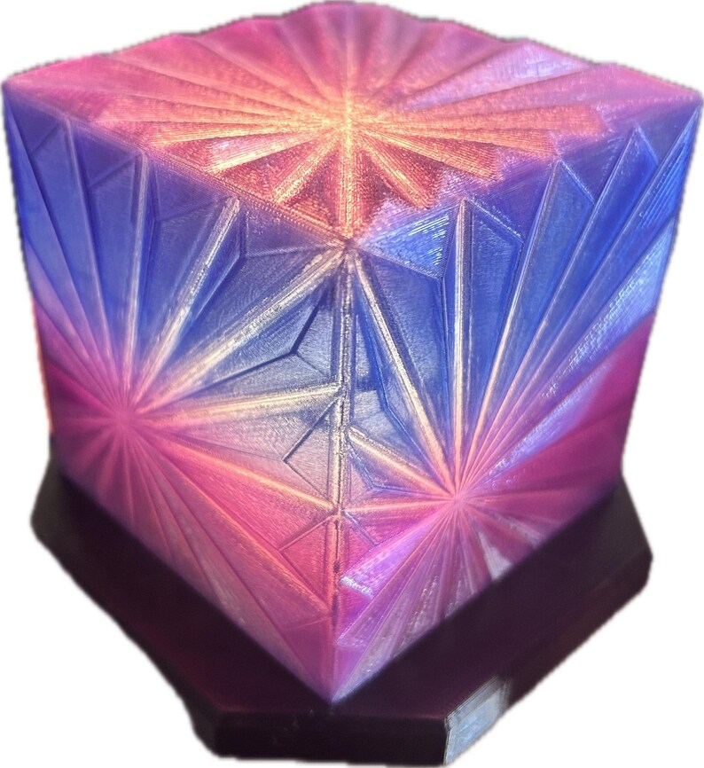 3D Printed Sunburst Lamp - Etsy