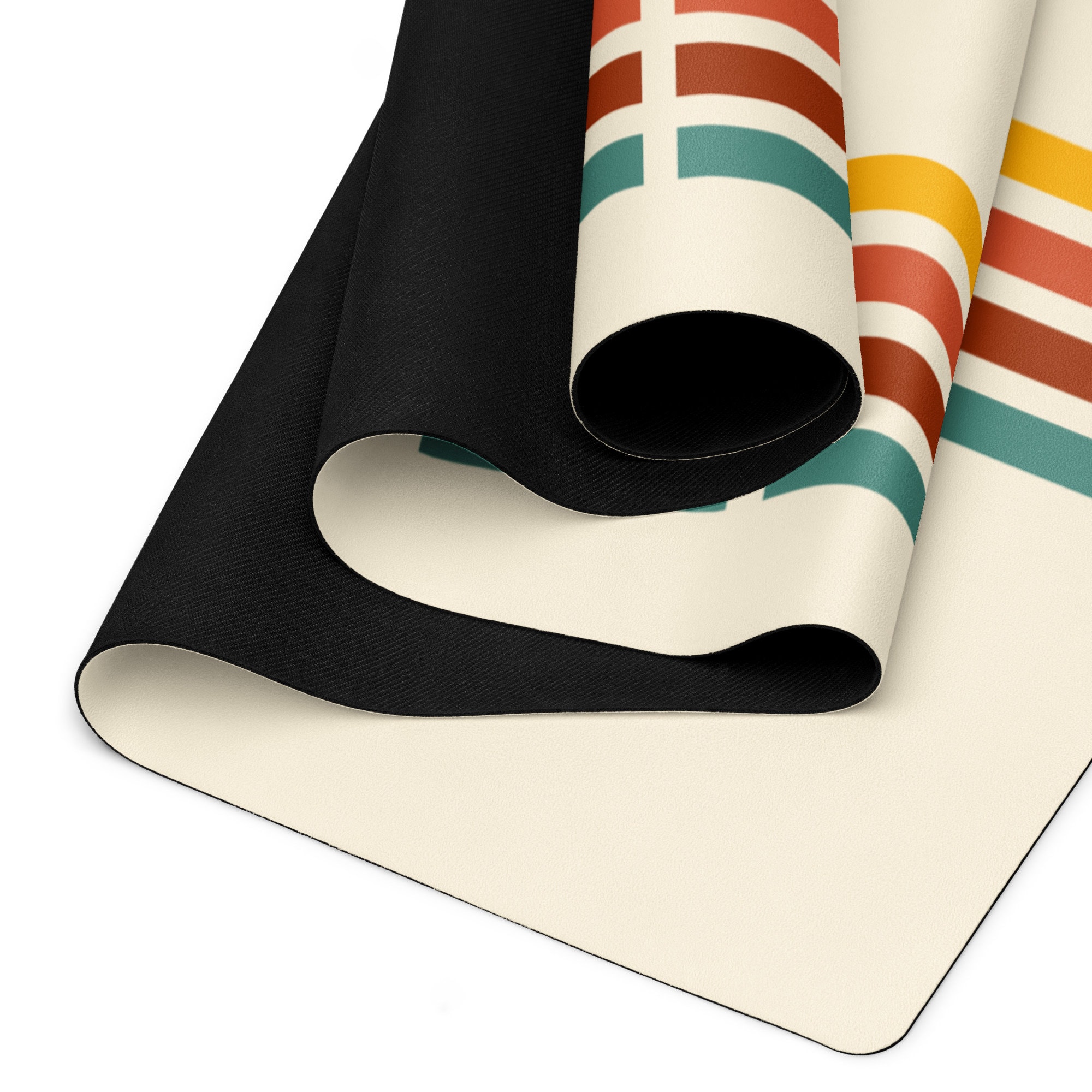 Yoga Mat - Retro Lines - Etsy