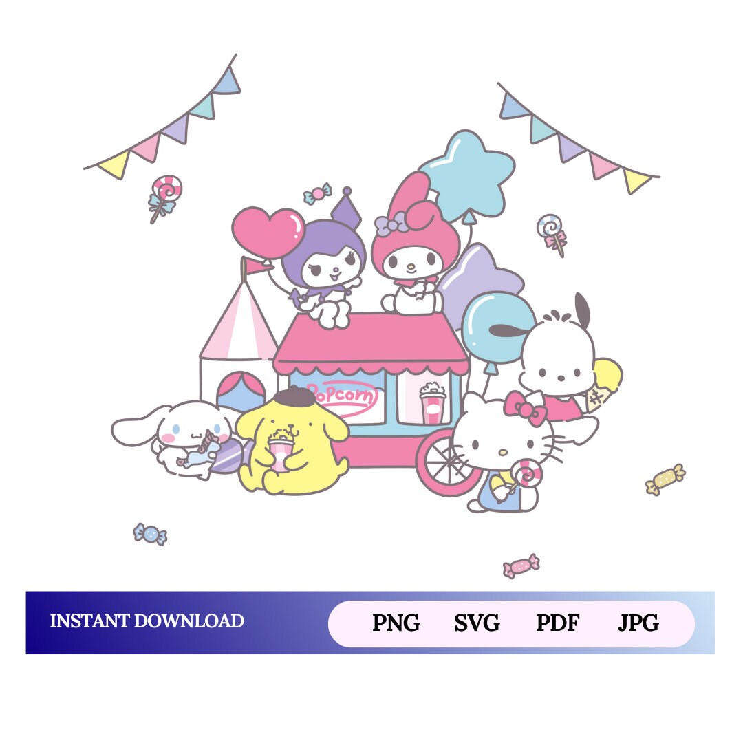 Cin-moroll Svg Cinna S-nrio Svg Kawaii Cinna Svg Bundle - Etsy