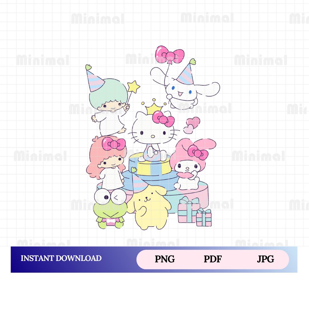 Sanr-o Friends Png, Cinna S-nrio Png, Kawaii Cinna Png Bundle, Kitty ...