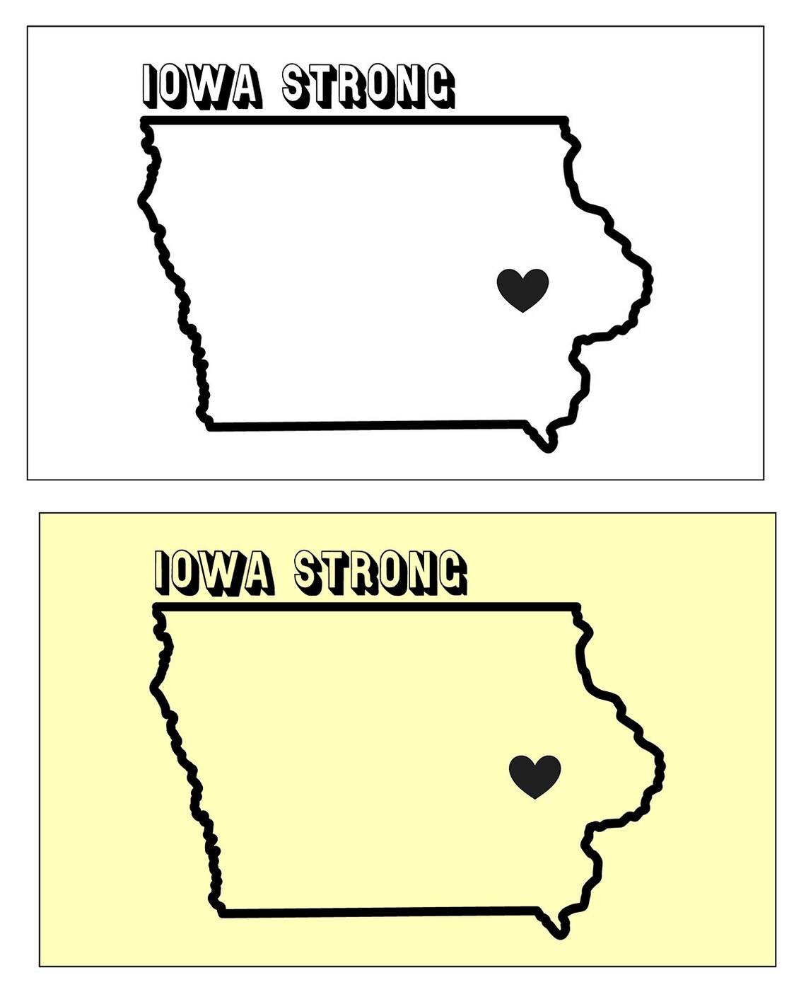 Iowa Strong Sticker, Iowa Sticker, Iowa Strong, 3x2 Sticker, State ...