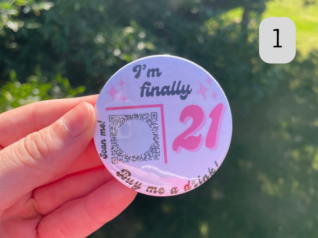 Custom QR Code Birthday Pin | Venmo Cashapp L 21st Birthday Gift | 30th ...