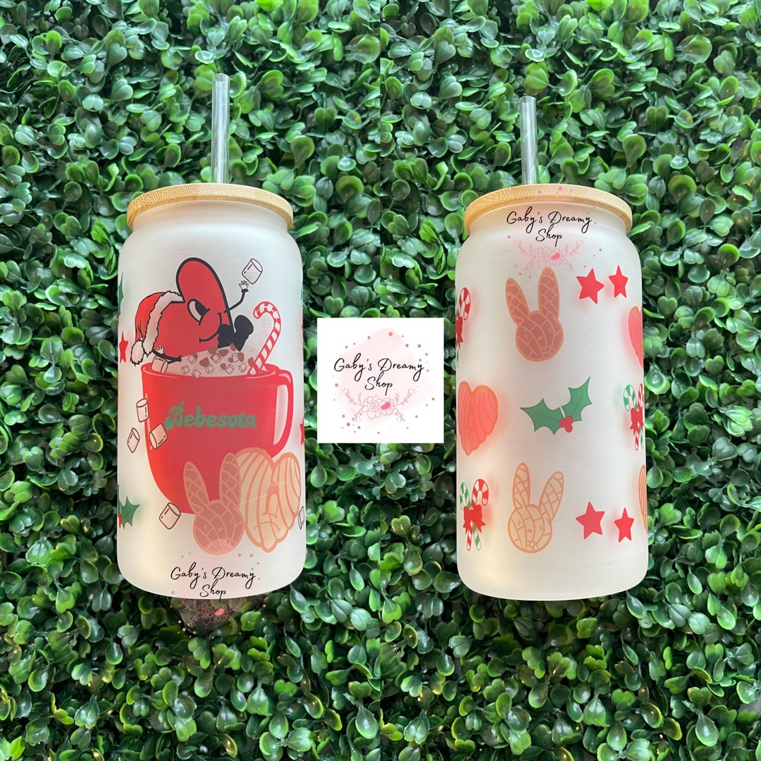 Bebesota Cup, Bad Bunny Christmas Glass Cup, Una Navidad Sin Ti, Bad Bunny Cup, Un Verano Sin Ti ...