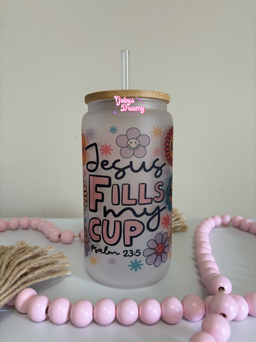 Jesus Fills My Cup Coffee Glass Cup, Jesus Glass Cup, God Glass Cup ...