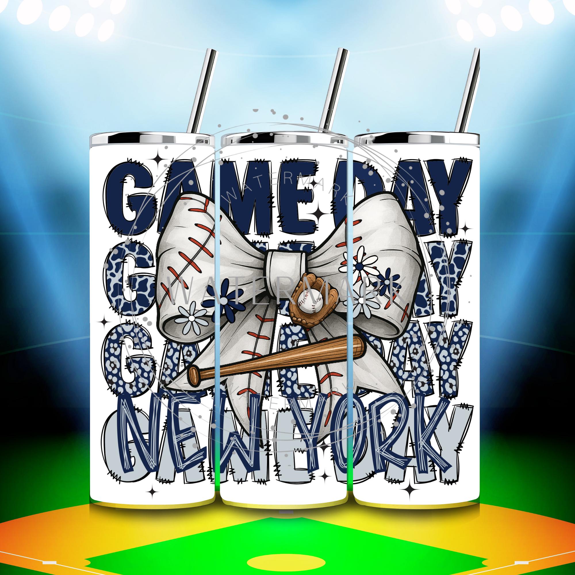 2 New York Yankees Theme Game Day PNG'S | Baseball Bow Sublimation ...