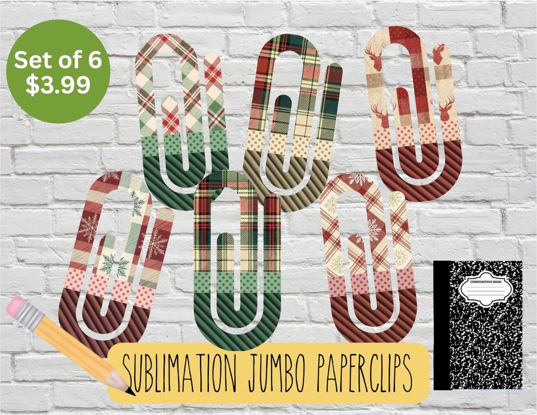 Christmas Jumbo Paperclips, Bundle of 6, Digital Files Only - Etsy
