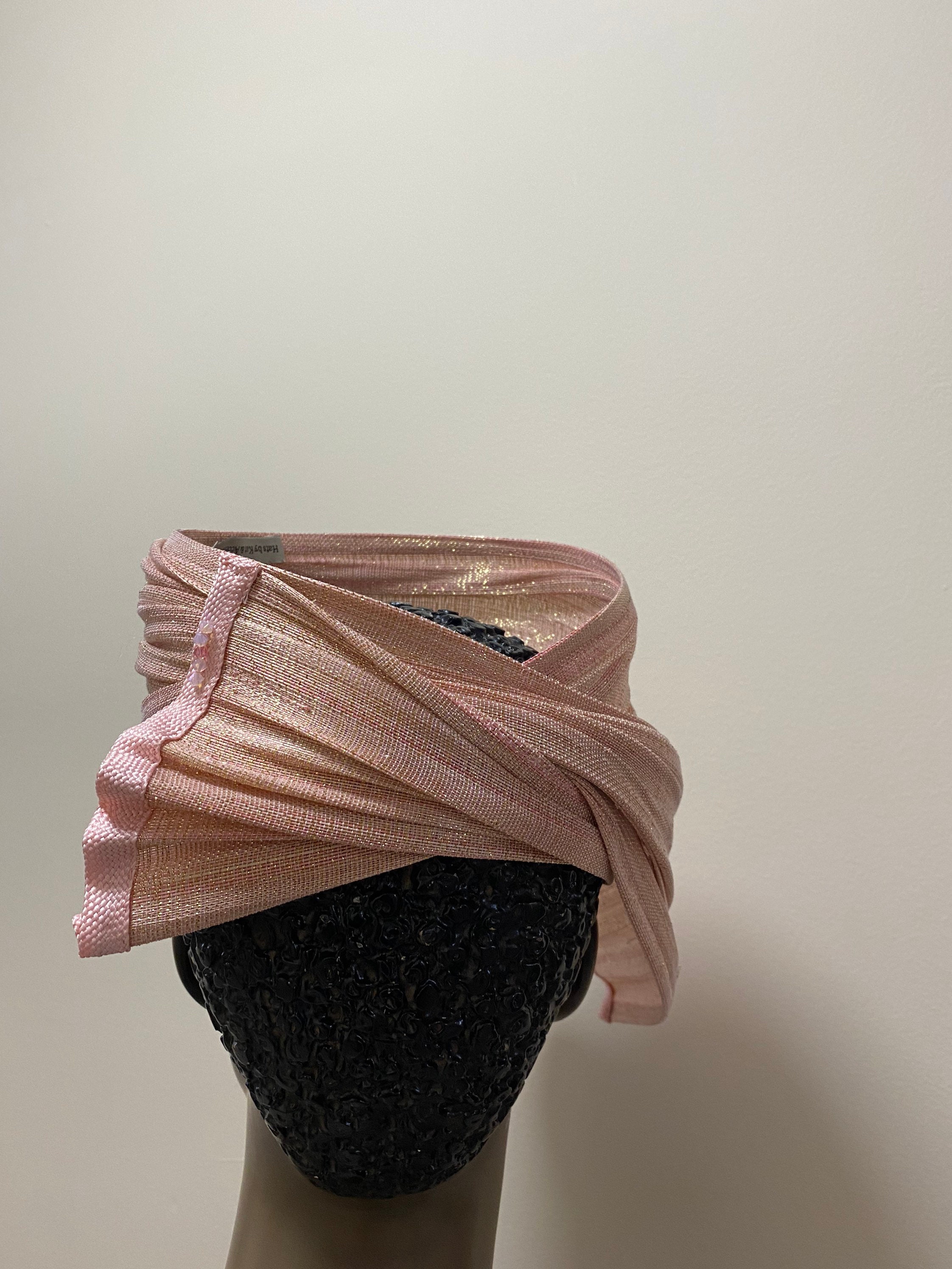 Baby Pink Sparkle Jinsin Straw Hat Open Crown. Sculpture - Etsy