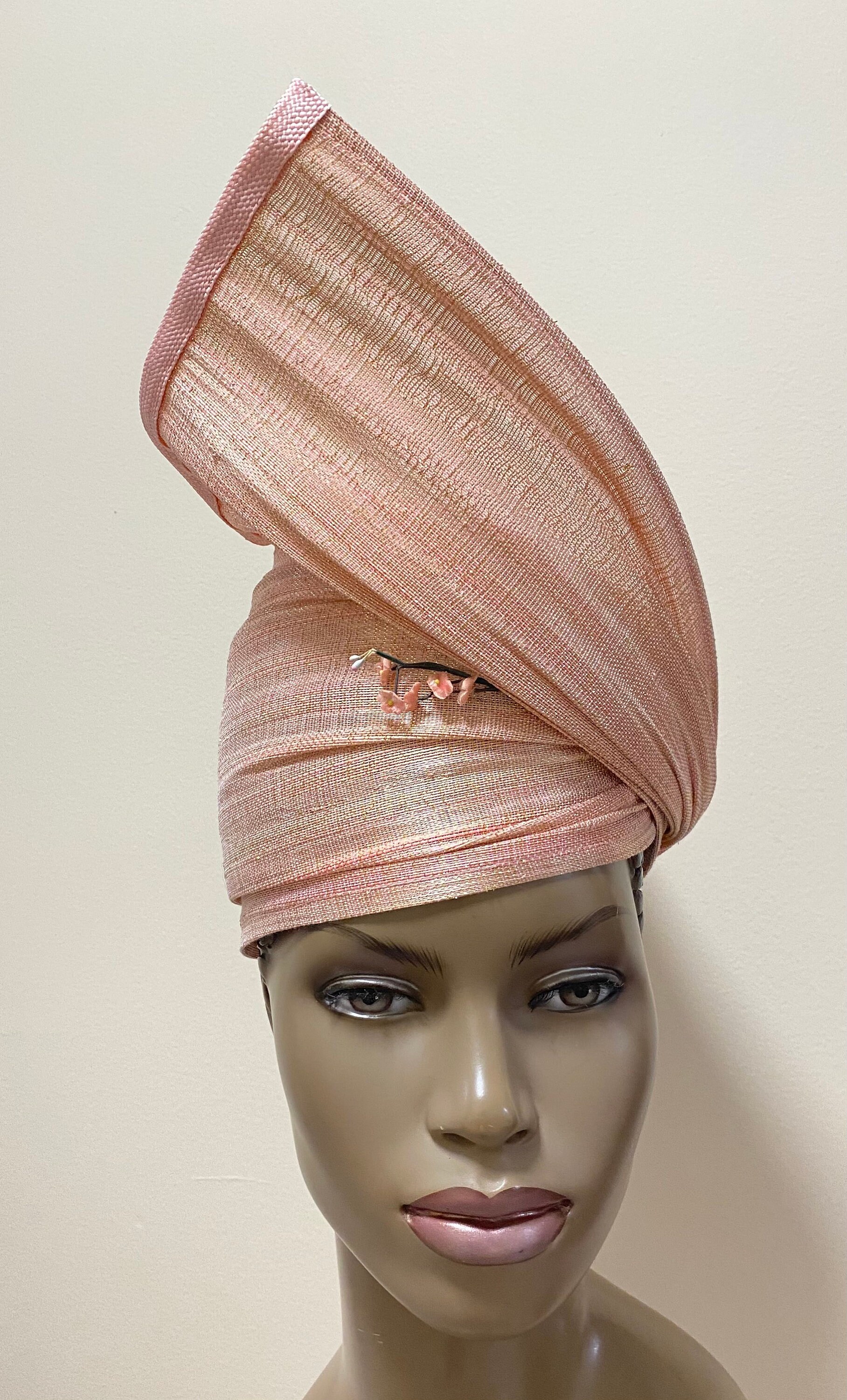 Baby Pink Sparkle Jinsin Straw Hat Open Crown. Sculpture - Etsy