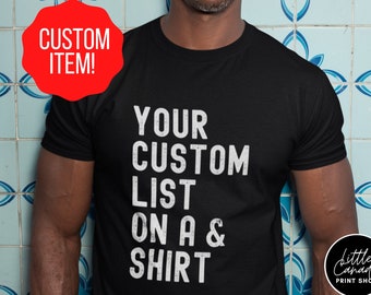 Name List Shirt - Etsy