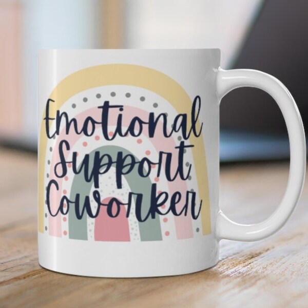 Emotional Support Coworker Mug - Etsy