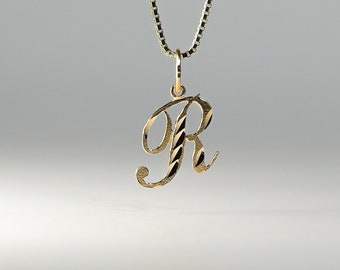 Cursive R Necklace - Etsy