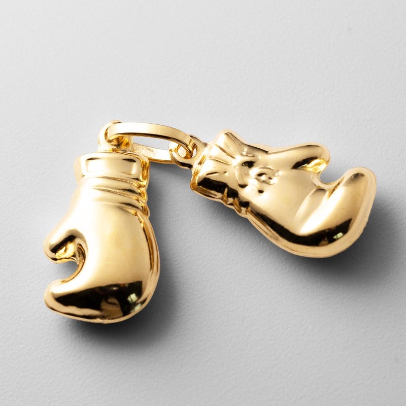 14k Gold Solid Boxing Glove - Etsy