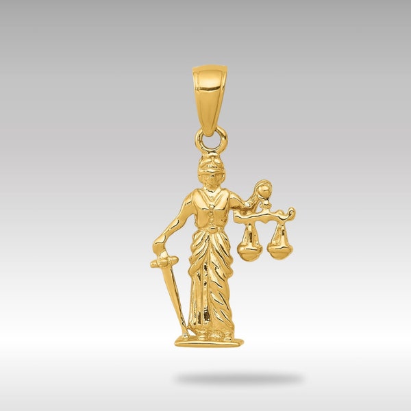 Gold Justice Symbol Pendant - Etsy