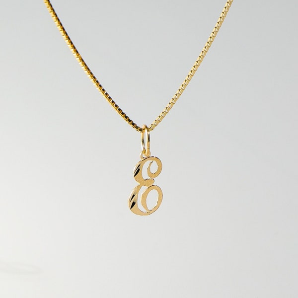Cursive E Necklace - Etsy