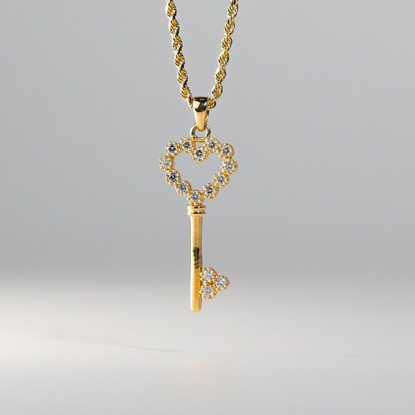 Heart Key Pendant - Etsy