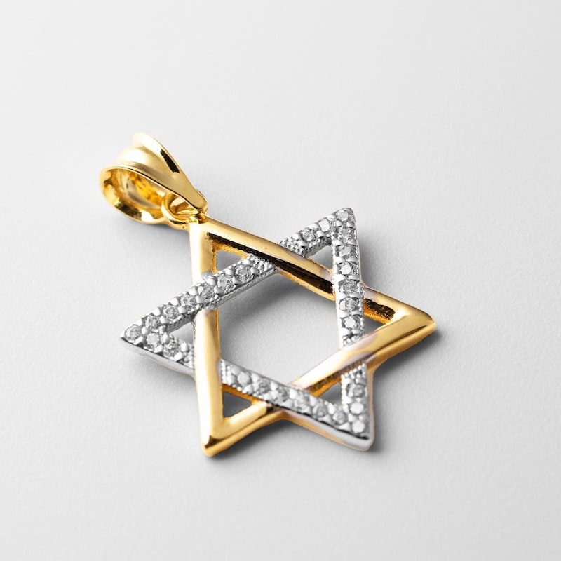 Star of David Pendant Disc - Etsy