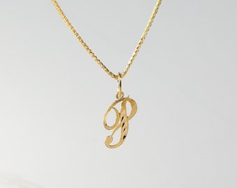 P Cursive Necklace - Etsy