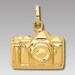 14K Gold 3D Polished Camera Pendant Charm Real Gold Photography ...