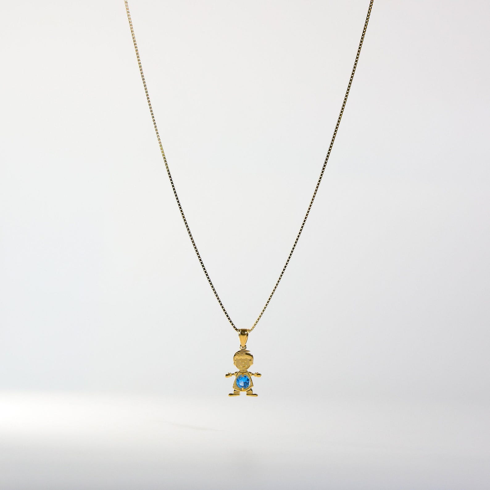 14k Gold December Birthstone Charm for Boys- Gold Boy December ...
