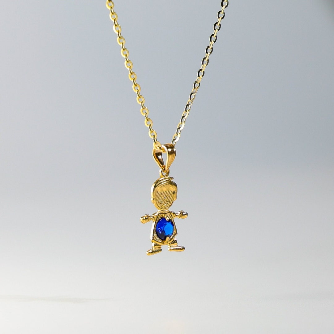 14k Gold September Birthstone Charm for Boys Gold Boy September ...