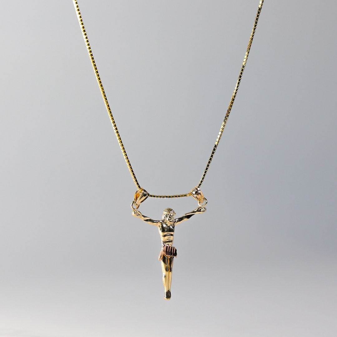 14K Solid Gold Jesus Christ Body Crucifix Pendant Charm Real 14K Gold ...