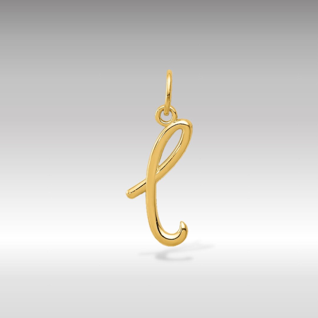 14K Gold Lowercase Initial l Pendant Dainty Personalized Pendant for ...