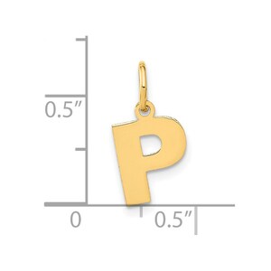 14K Gold Block Letter p Initial Pendant Dainty Personalized Pendant for ...