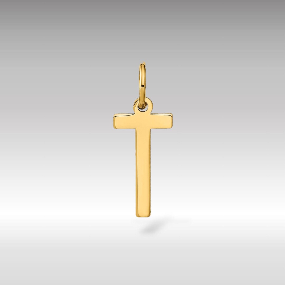 14K Gold Letter "t" Initial Pendant - Dainty Personalized Pendant for ...