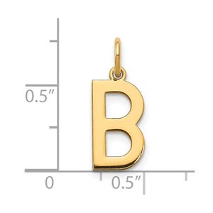 14K Gold Letter "b" Initial Pendant - Dainty Personalized Pendant for ...