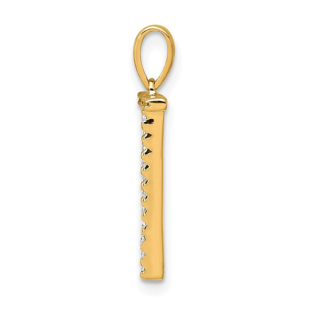 14k Gold Diamond Letter "t" Initial Pendant Necklace – Gold Initial ...