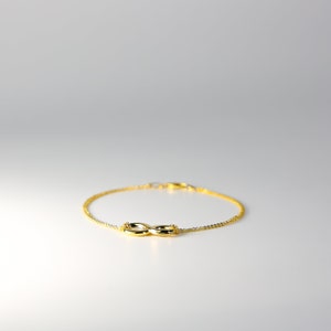 14K Gold Infinity Bracelet Gold Infinity Charm Bracelet for Her - Etsy