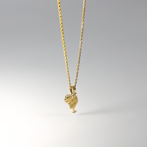 14K Solid Gold Rooster Pendant – Dainty Tiny Chicken Necklace, Luxury ...