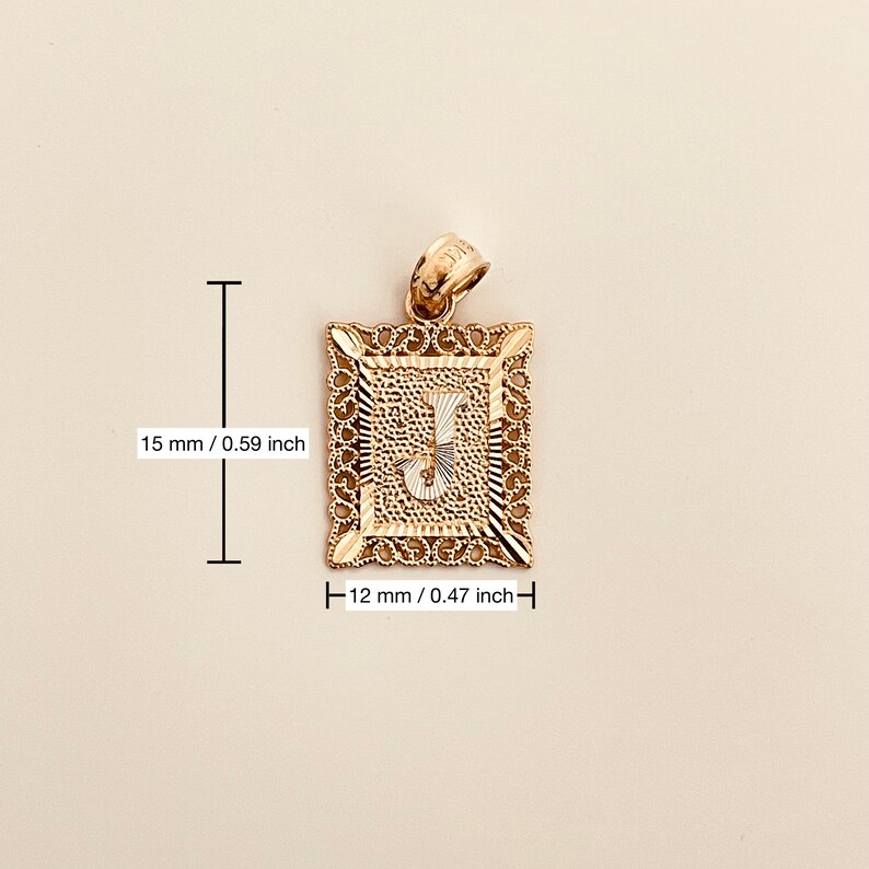 14k Real Gold Initial j Pendant/charm Gold Letter - Etsy