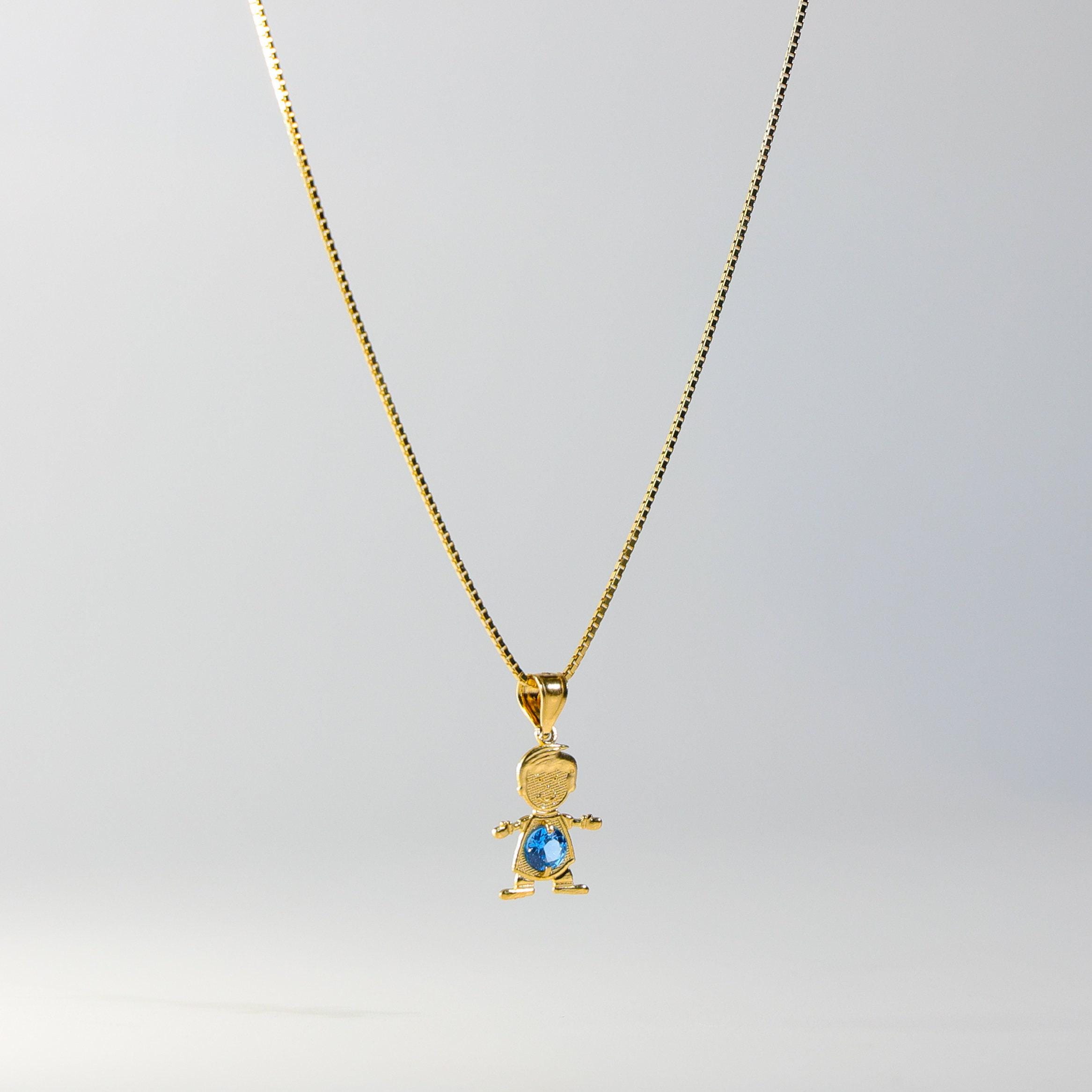 14k Gold December Birthstone Charm for Boys- Gold Boy December ...