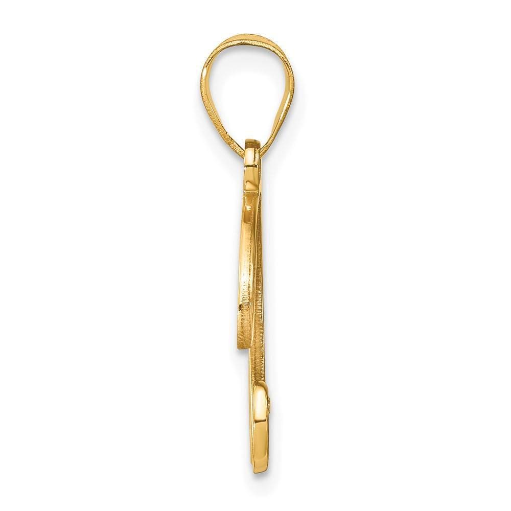 14K Gold Cursive Letter "b" Initial Pendant With Diamond - Etsy