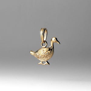 14K Solid Gold Goose Pendant Necklace: Elegant Farm Animal Charm - Etsy