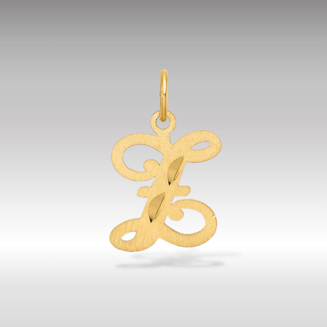 14K Gold Elegant Letter 'Z' Charm Pendant Fine Jewelry Personalized ...